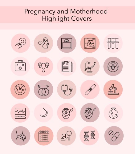 Instagram highlight icons set Royalty Free Vector Image