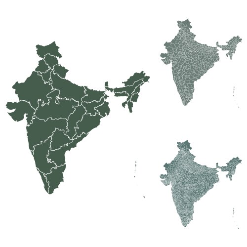 Northeast india gray region map Royalty Free Vector Image