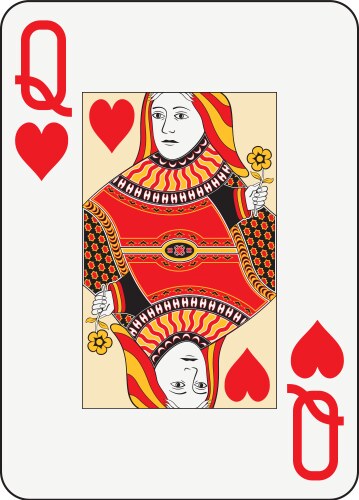 Queen Playing Card Vector Images (over 9,300)