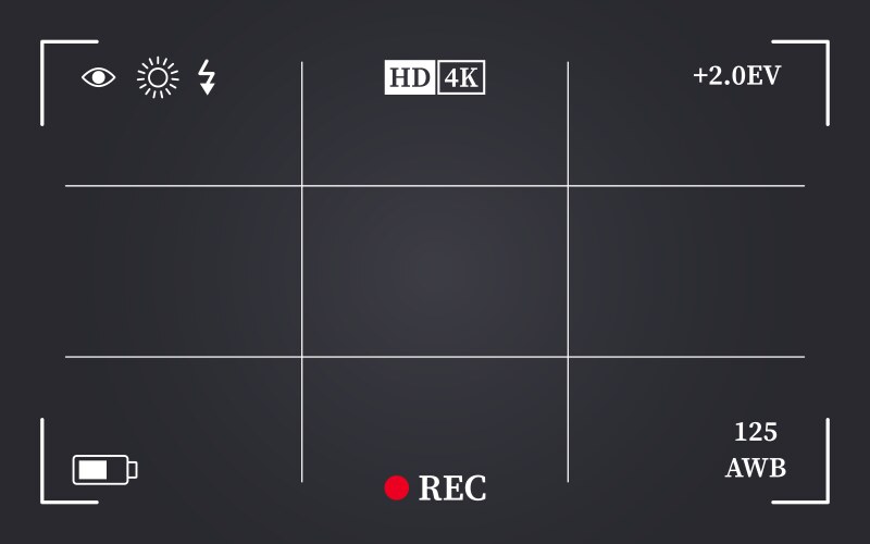 Video camera overlay Royalty Free Vector Image