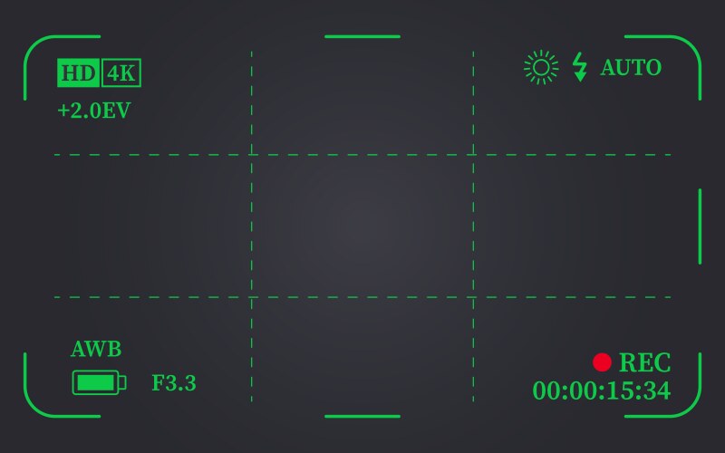 Video camera overlay Royalty Free Vector Image