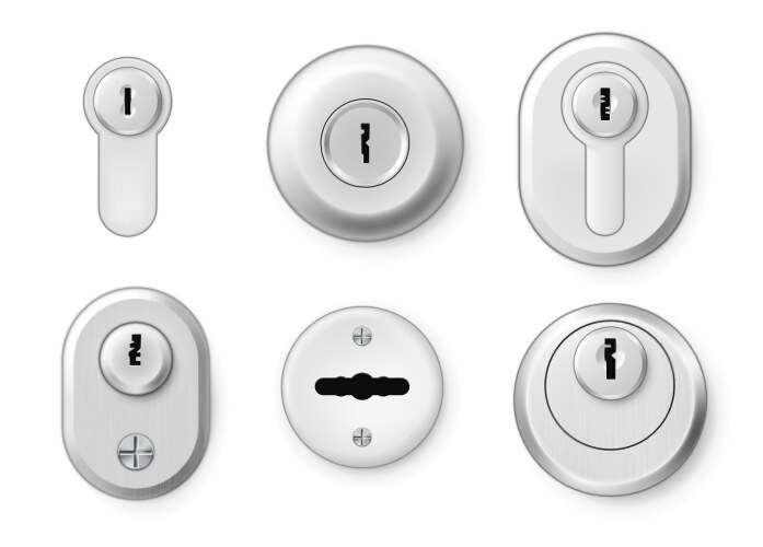 Realistic bullet holes set Royalty Free Vector Image