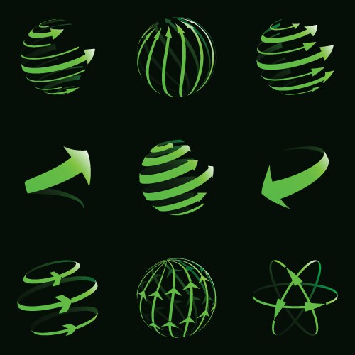 Abstract global icon Royalty Free Vector Image