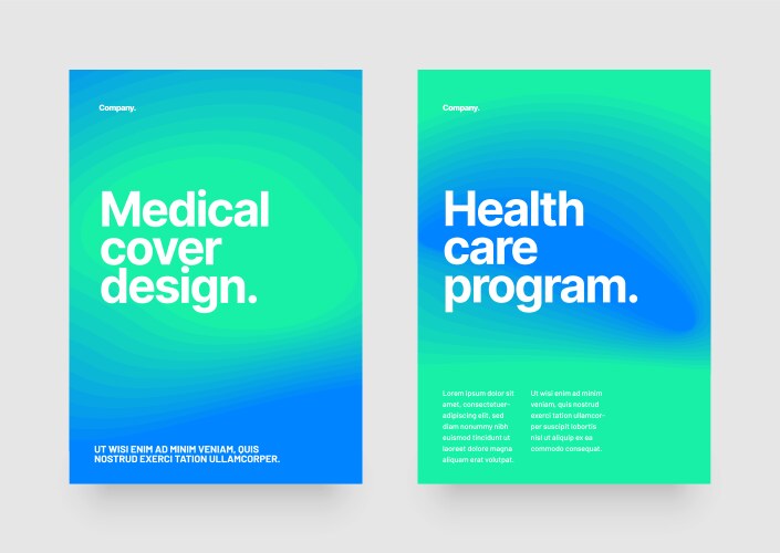 Medical program cover design with message Vector Image