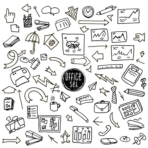 Antiques doodle set Royalty Free Vector Image - VectorStock Antiques doodle set Royalty Free Vector Image - VectorStock