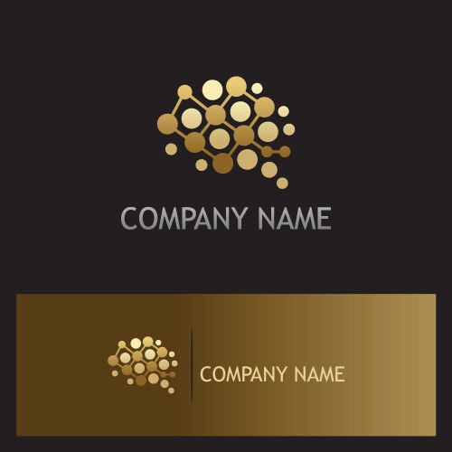 Brain logo abstract ai icons psychology symbols Vector Image