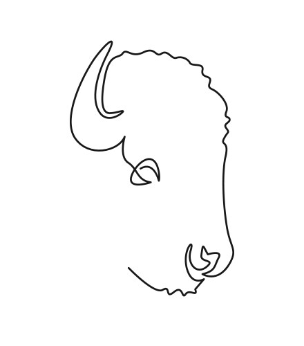 Bison Buffalo Line Drawing Vector Images (over 620)