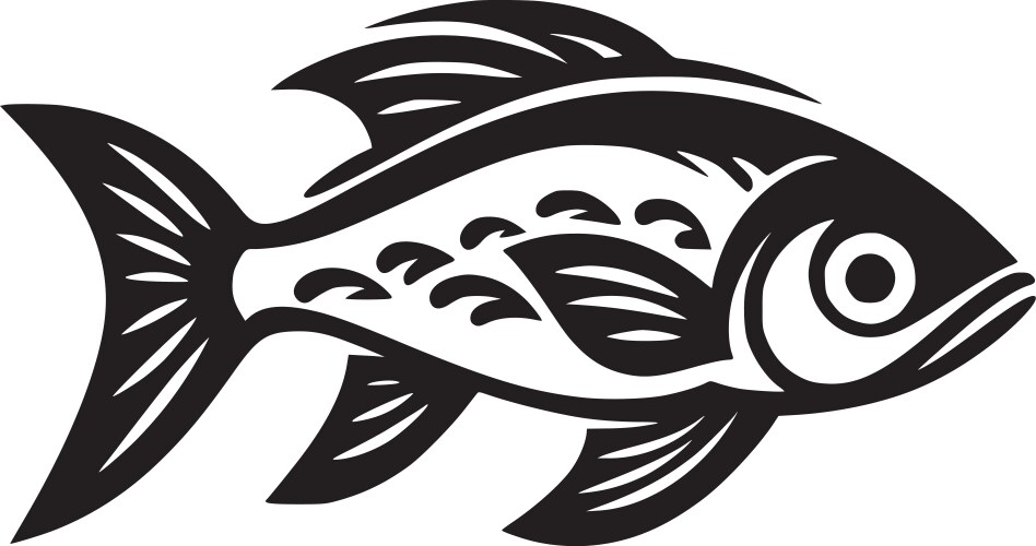 Fish diving into the water ocean logo design Vector Image