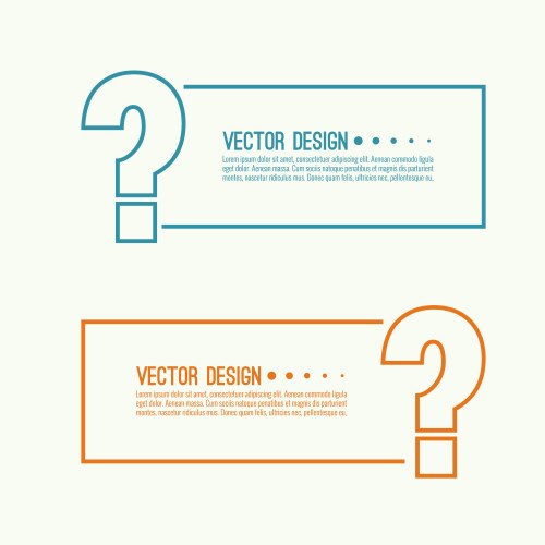 Question mark infographic report template Vector Image