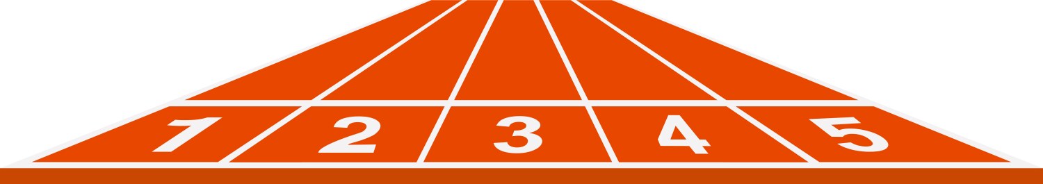 Cartoon running track stadium Royalty Free Vector Image