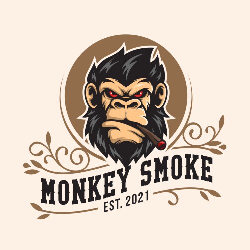 Monkey mascot logo Royalty Free Vector Image - VectorStock