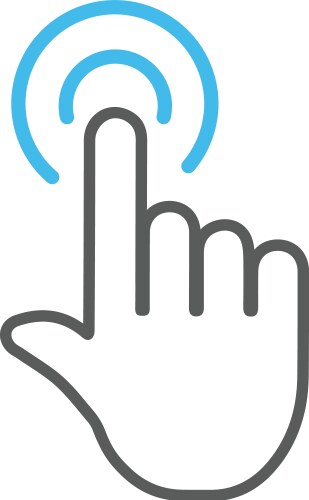 Dont touch hand stickers Royalty Free Vector Image