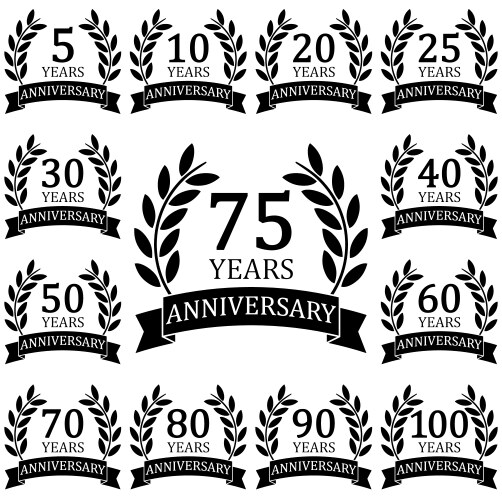 Laurel wreath for jubilee years Royalty Free Vector Image