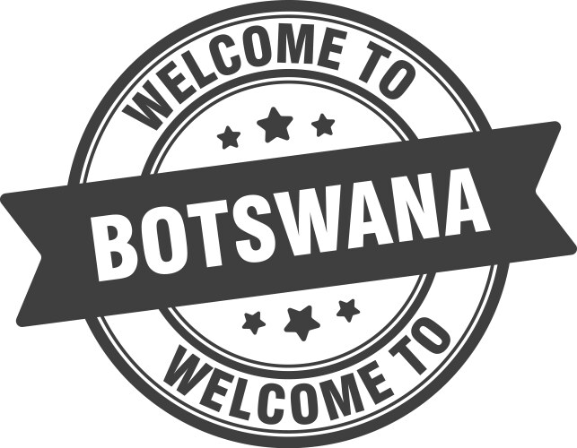 Welcome to botswana stamp round sign Royalty Free Vector