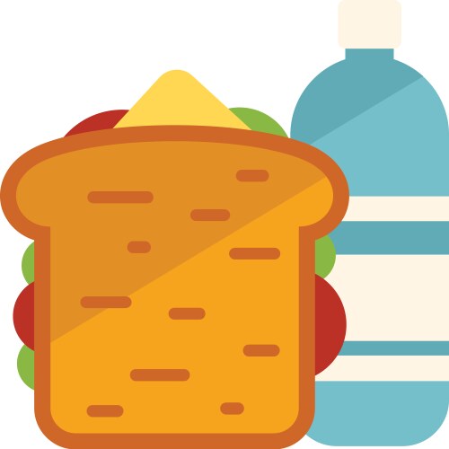 Children school lunch icon lunchbox kid nutrition Vector Image
