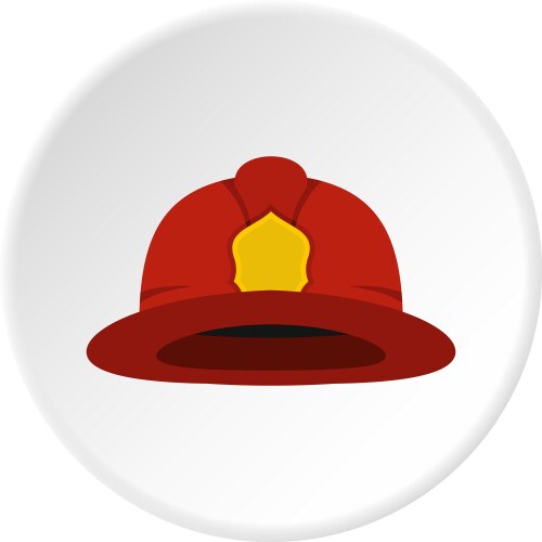 Cartoon red firefighter helmet Royalty Free Vector Image