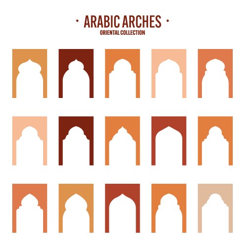 Islamic frames oriental style objects arabic Vector Image