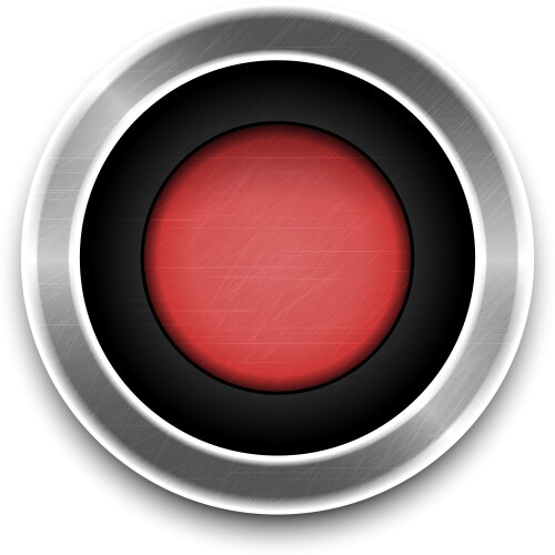 Industrial red button do not press flat design Vector Image