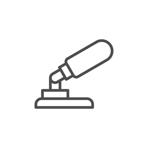 Minimal microphone icon or design element Vector Image