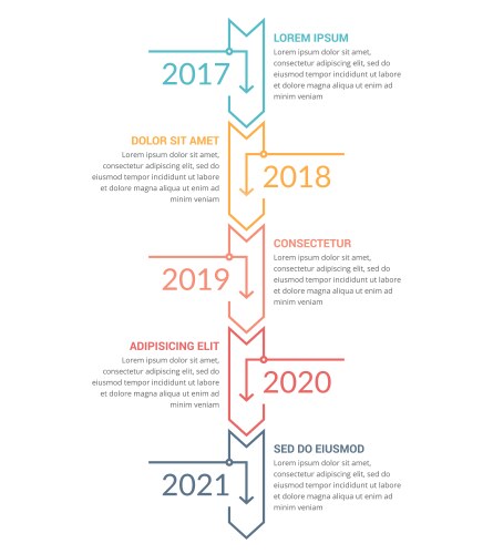 Timeline infographics Royalty Free Vector Image