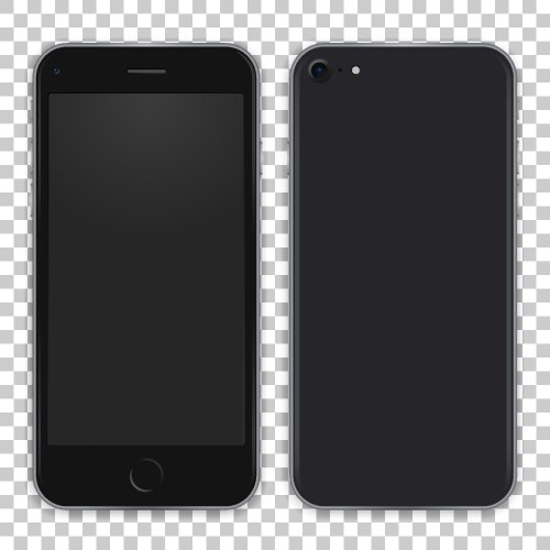 3d phone mockup in perspective view realistic Vector Image