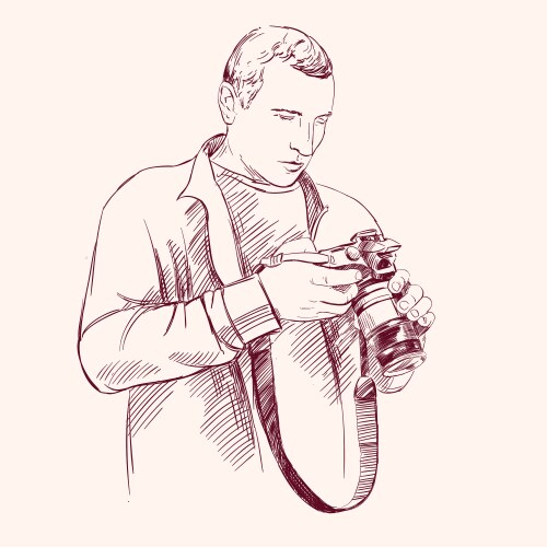 Hoodie hand drawn line transparent background Vector Image