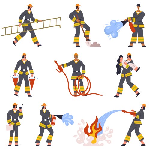 Firefighters Royalty Free Vector Image - VectorStock