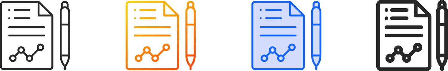 Css file iconthin linear gradient blue stroke Vector Image