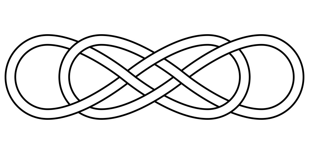 Infinity symbol with feather Royalty Free Vector Image