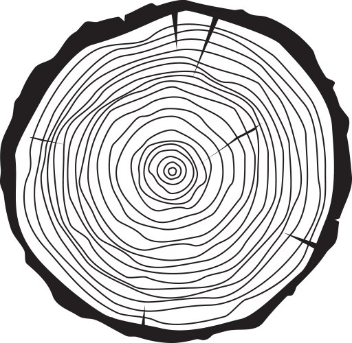 Conceptual background with tree-rings Royalty Free Vector