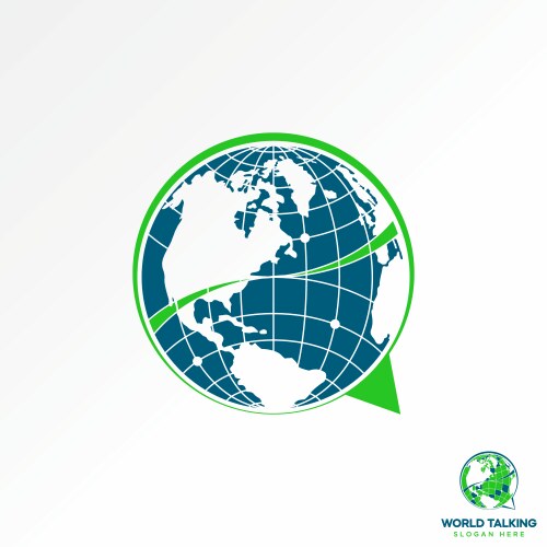 World maps place network talk chat symbol Vector Image