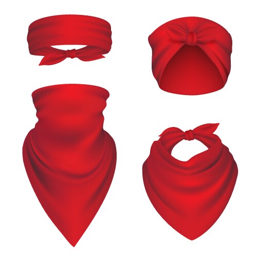 Red bandana Royalty Free Vector Image - VectorStock