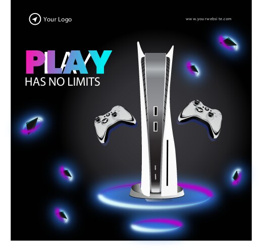 Banner design of game play Royalty Free Vector Image