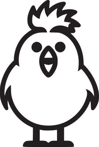 Chicken - minimalist and simple silhouette Vector Image
