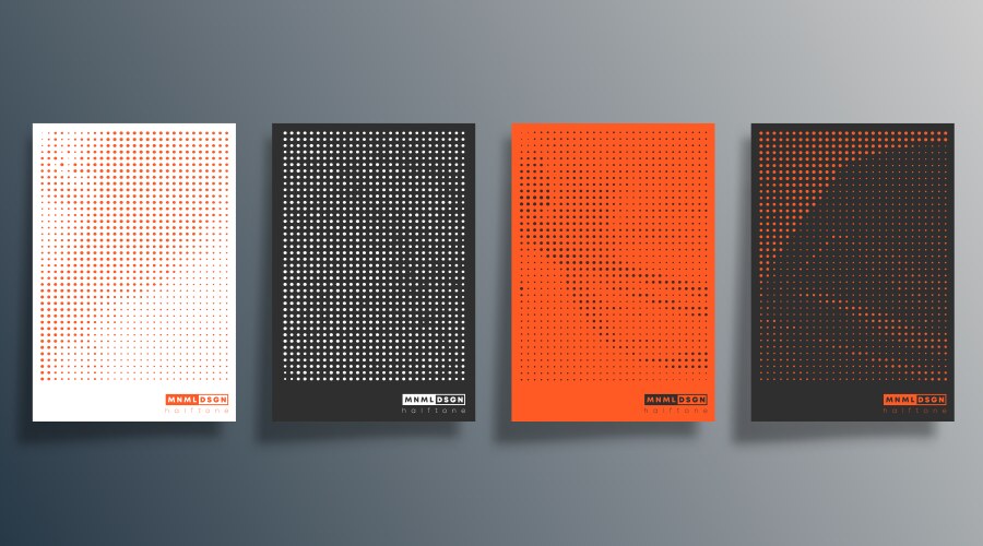 Halftone minimal design for flyer poster Vector Image