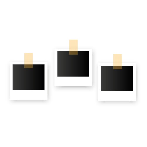 Realistic photo frame set album template Vector Image