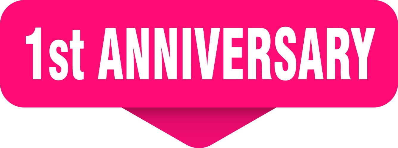 1st anniversary sticker sign Royalty Free Vector Image
