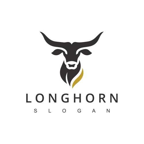 Longhorn logo premium design for cattle Royalty Free Vector