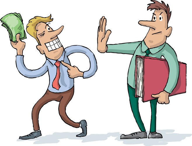 Corruption cartoon Vector Images & Graphics for Commercial Use ...