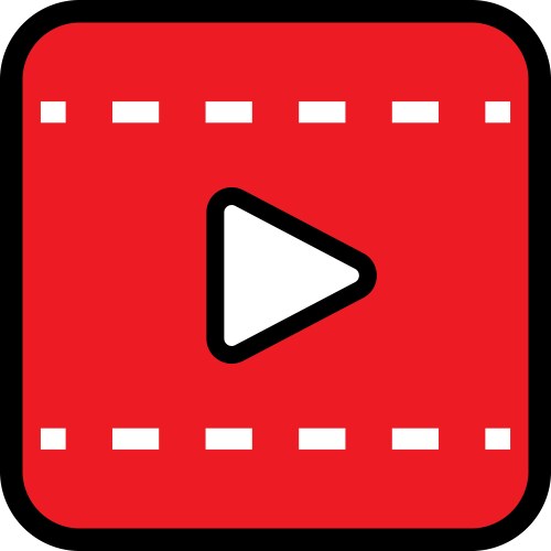 Video icon logo design template isolated Vector Image