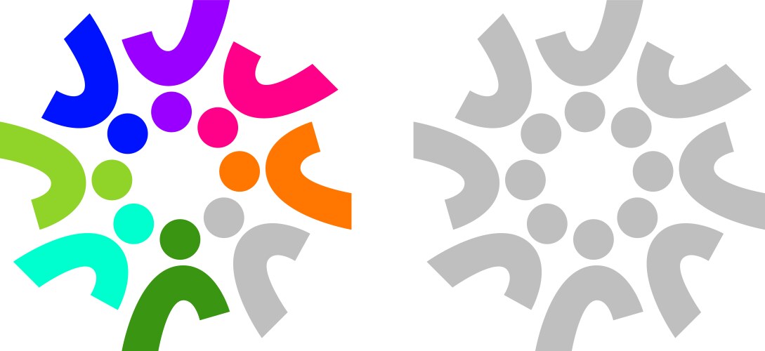 Colorful people team teamwork union crowd Vector Image