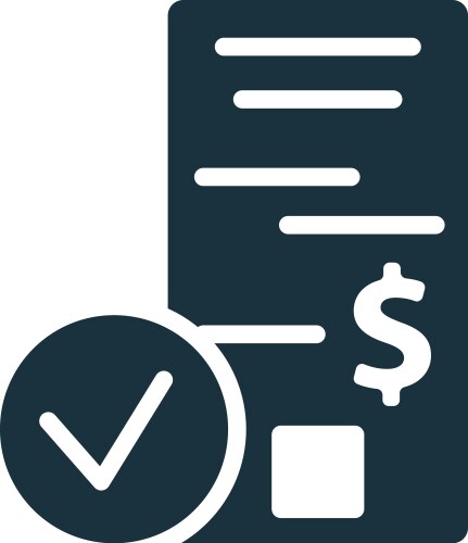 Invoicing icon monochrome simple virtual Vector Image