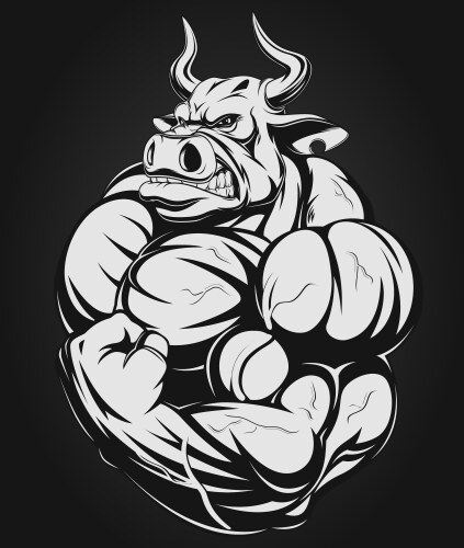 Strong bull Royalty Free Vector Image - VectorStock