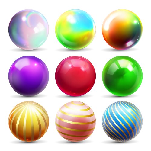 Electric orb set cartoon Royalty Free Vector Image