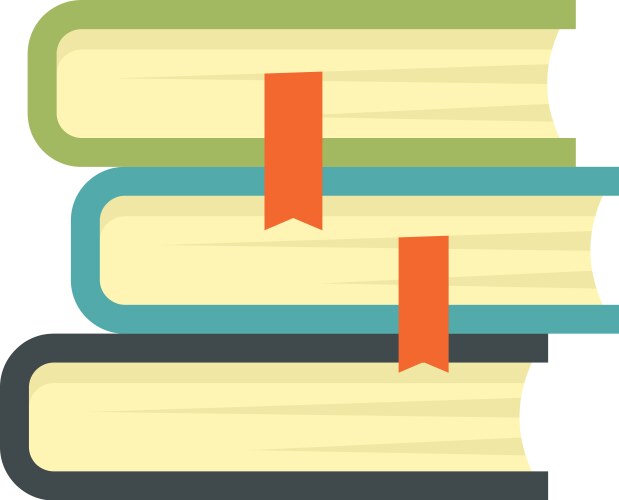 Set of book icon flat style Royalty Free Vector Image