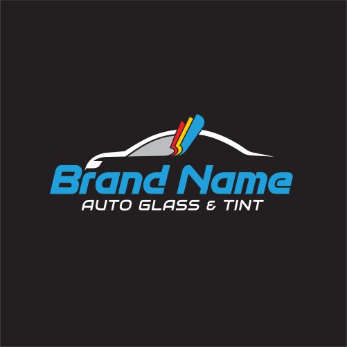 Auto service logo template Royalty Free Vector Image