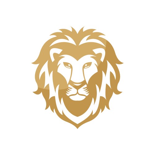 Gold lion logo Royalty Free Vector Image - VectorStock
