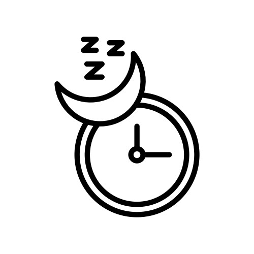 Sleeping time icon Royalty Free Vector Image - VectorStock