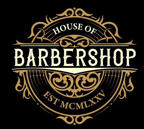 Barber shop logo western style Royalty Free Vector Image