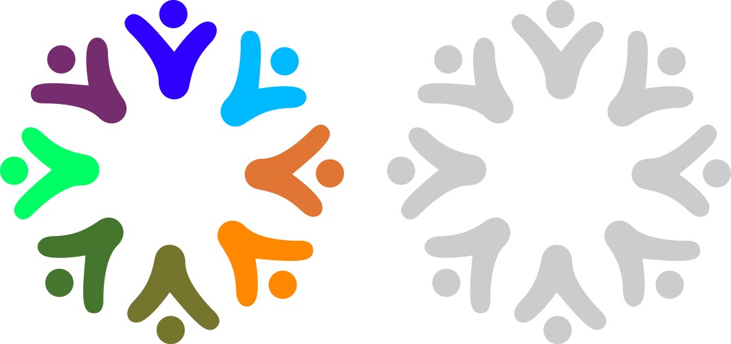 Colorful people team teamwork union crowd Vector Image